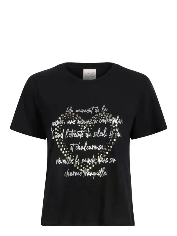 Cinq À Sept Studded Embellished T-shirt - Black
