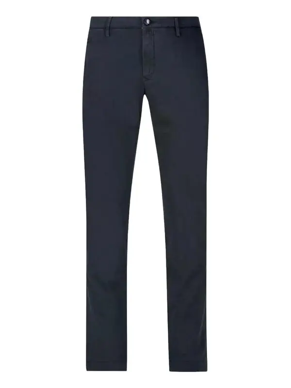 Jacob Cohen Logo-patch Buttoned Trousers - Blue