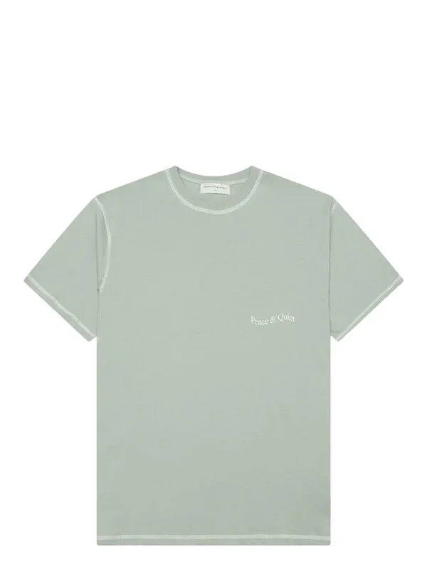 MUSEUM OF PEACE & QUIET Wordmark Reverse Stitched T-shirt - Green
