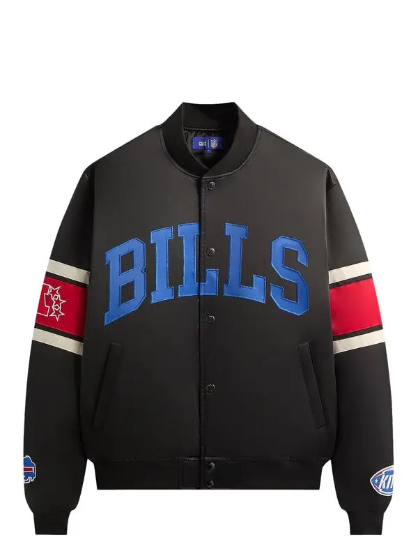 Kith For The Nfl Buffalo Bills Satin Bomber Jacket - Black