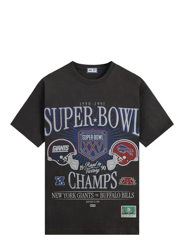 Kith For The Nfl Super Bowl Vintage Bishop Tee - Black