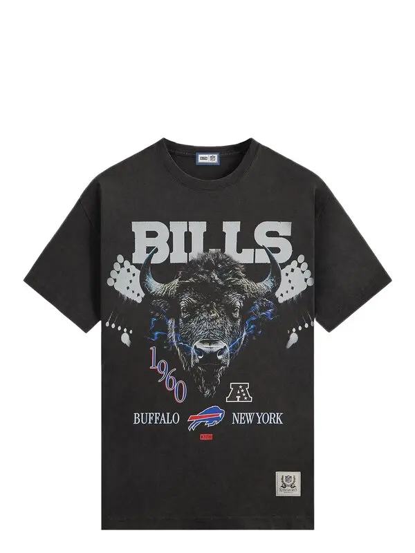 Kith For Nfl Buffalo Bills Vintage Photo Jones Tee - Black