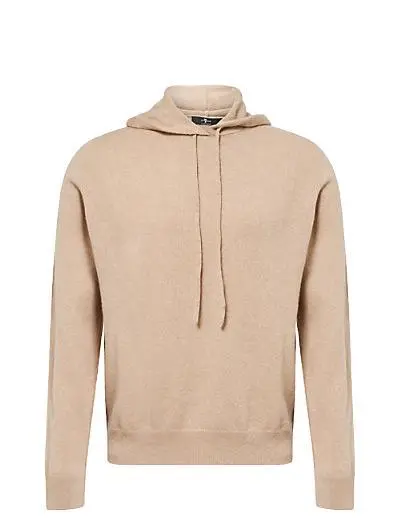 7 For All Mankind Knitted Cashmere Hoody - Cashmere Umber