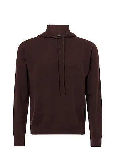 7 For All Mankind Regular-fit Knitted Cashmere Hoodie - Cashmere Coffee Bean