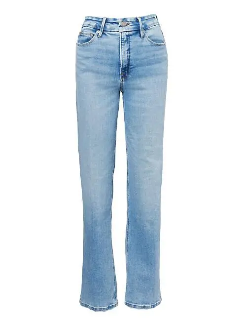 Good American Straight-leg Stretch-denim Blend Jeans - Indigo1073 Light