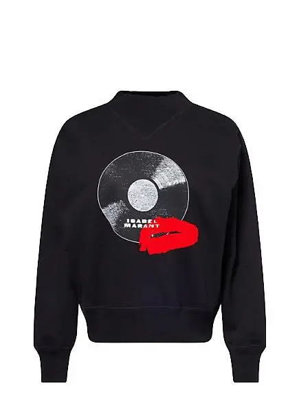 Isabel Marant Mylan Graphic-print Sweatshirt - Black