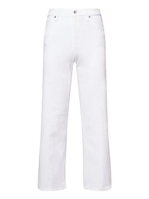 FRAME The Icon Flared Cotton-blend Jeans - White