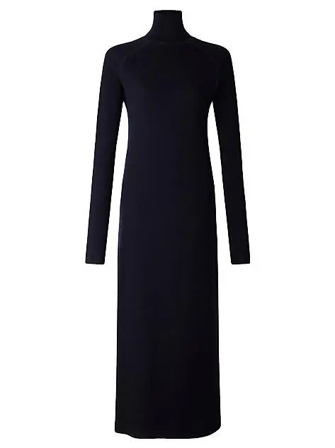 Soeur Georgia Turtleneck Wool Maxi Dress - Deep Navy