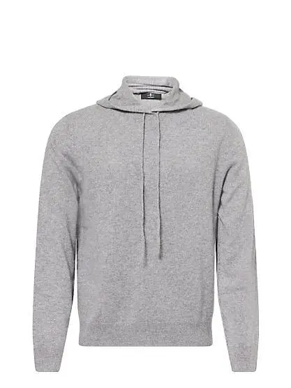 7 For All Mankind Regular-fit Knitted Cashmere Hoody - Cashmere Slate