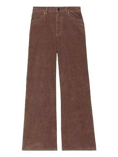 Zadig&Voltaire Eli Wide-leg Stretch-corduroy Trousers - Wood