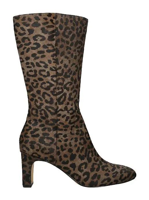Dolce Vita Leopard Print Calf-hair Mid-calf Boots - Blk/other