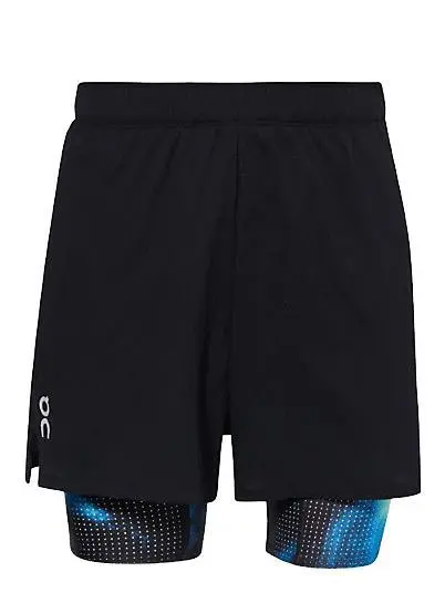 On Pace 2-in-1 Stretch-woven Shorts - Black