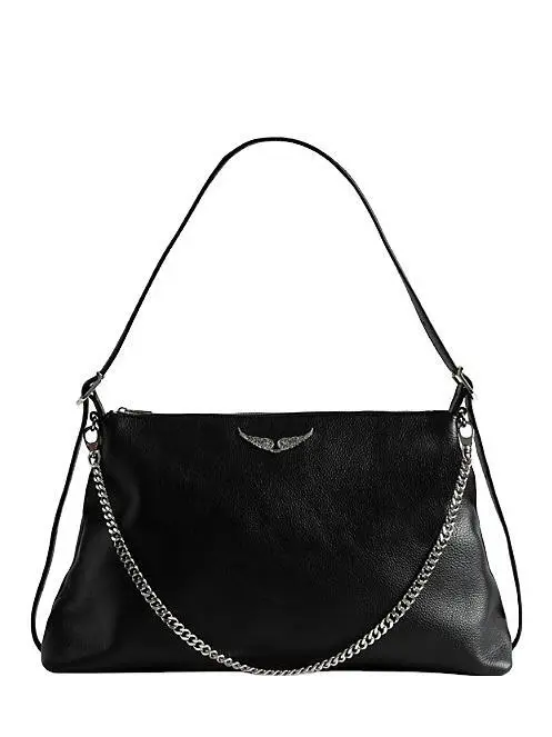 Zadig&Voltaire Jim Leather Shoulder Bag - Black