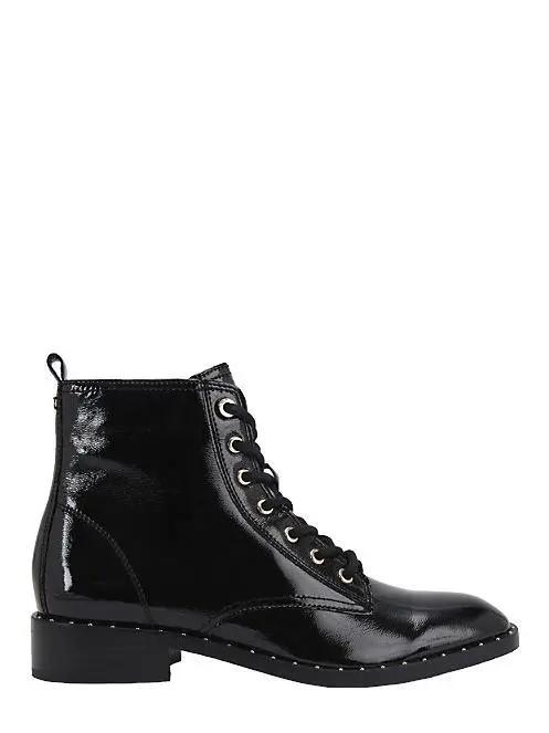 Carvela Studio Spike Patent-leather Ankle Boots - Black