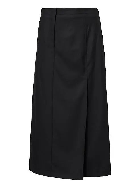 Theory Regular-fit Pleated Maxi Skirt - Black