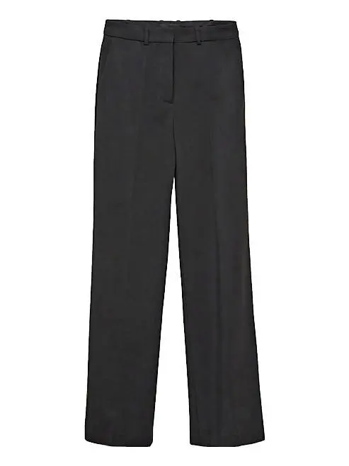 JOSEPH Tailored Flared Stretch-wool Trousers - Black