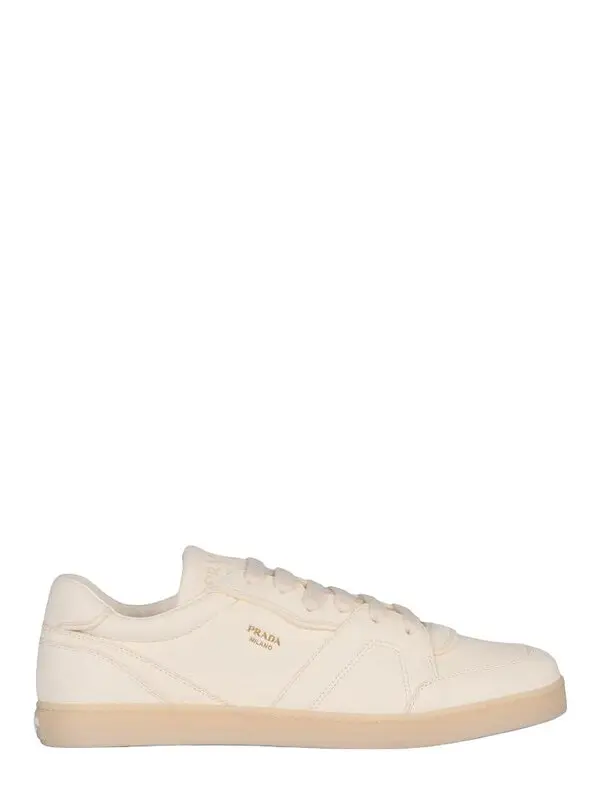Prada Low-top Leather Sneakers - Beige