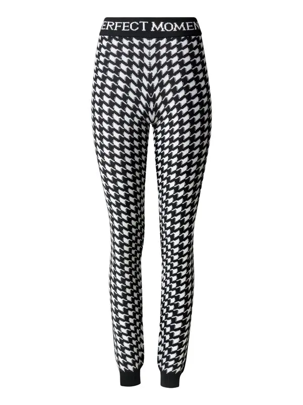 Perfect Moment Houndstooth Merino Wool Legging - Houndstooth-black-snow-white