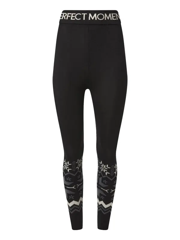 Perfect Moment Nordic Merino Wool Leggings - Black