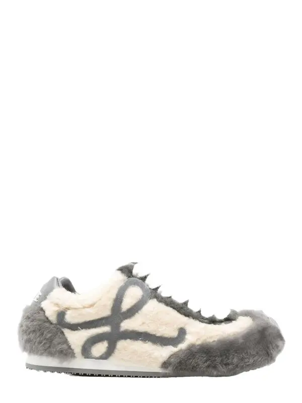 Loewe Ballet Runner Shearling Sneakers - Grey