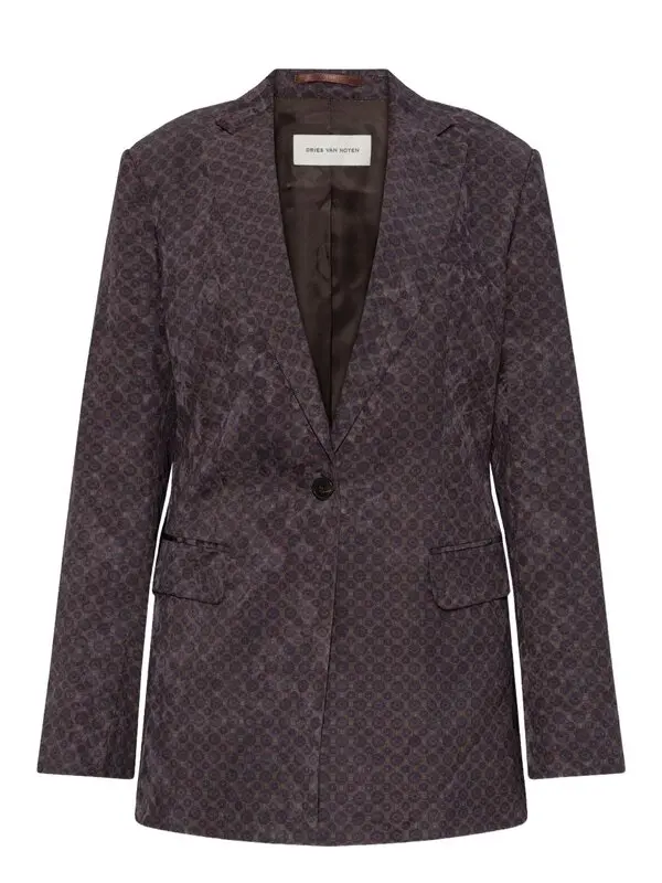 Dries Van Noten Baftan Single-breasted Jacket - Brown