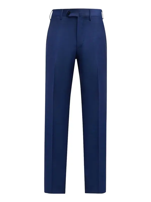 Isaia Flat-front Trousers - Bright Blue