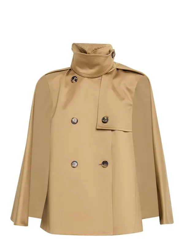 Loewe Double-breasted Cape Trench Jacket - Beige