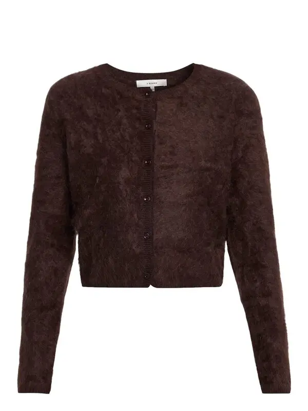 FRAME Cashmere Teddy Cardigan - Coffee