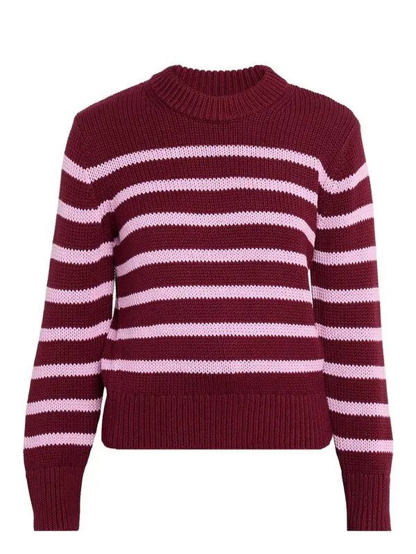 Rails Alise Striped Crewneck Sweater - Mulberry S