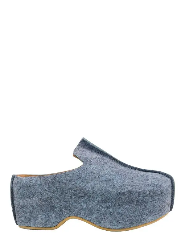 JW Anderson Platform Suede Clogs - Denim Blue