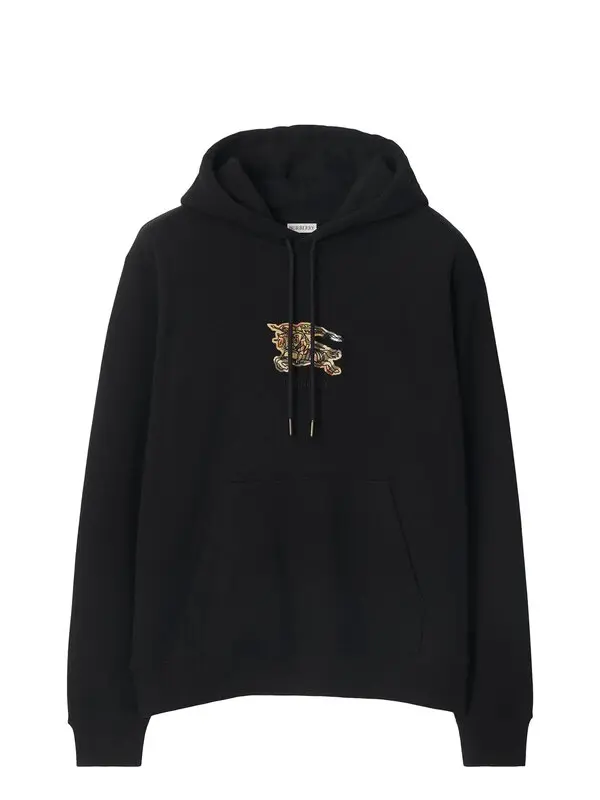 Burberry Cotton Slim Hoodie - Black