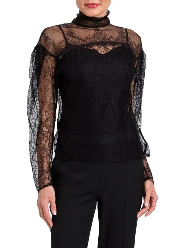 TWINSET Lace Top - Black