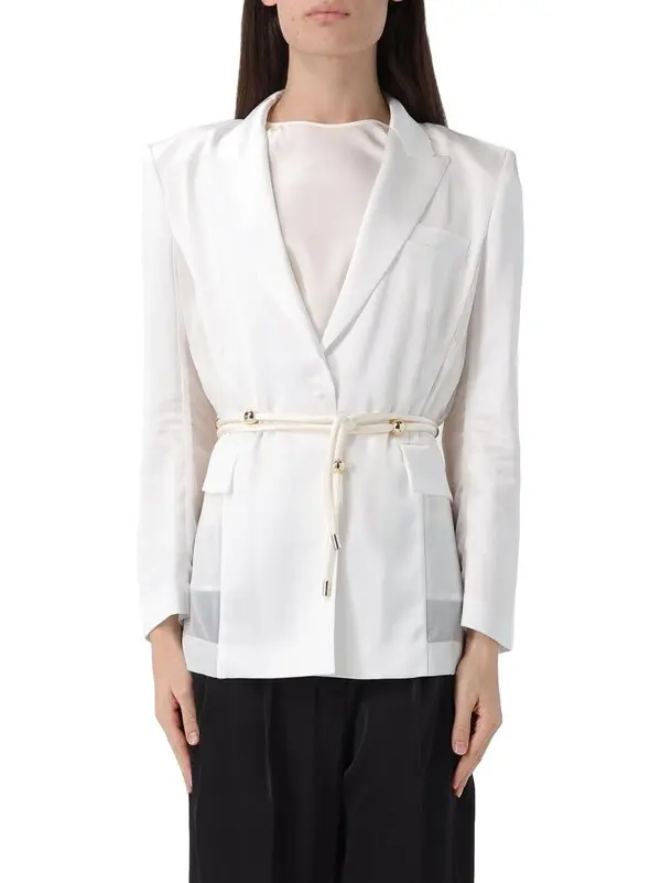 Pinko Belted Jacket - White