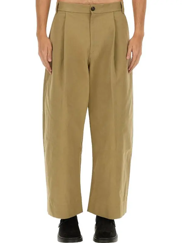 Studio Nicholson Wide-leg Pleated Trousers - Beige