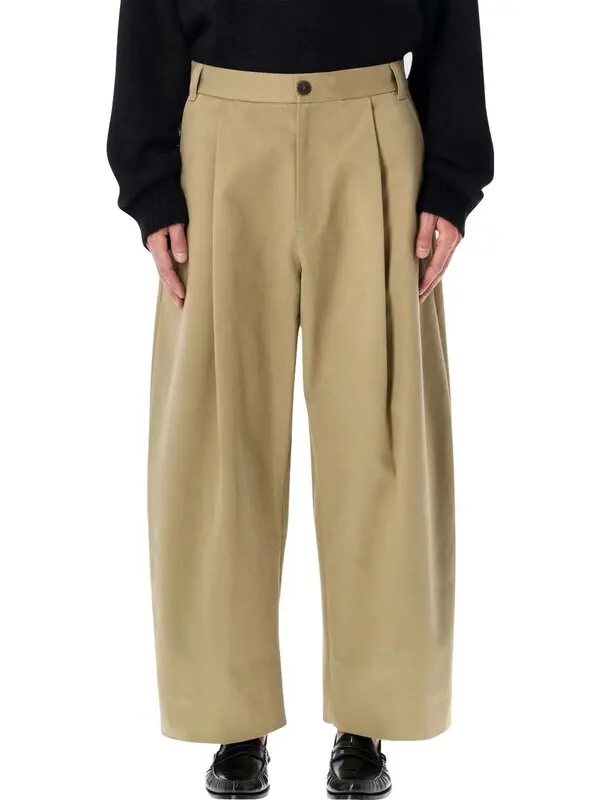 Studio Nicholson Wide Leg Trousers - Brown