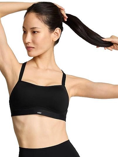 Victoria's Secret Vsx Angel™ Elevate Rib Sports Bra - Black