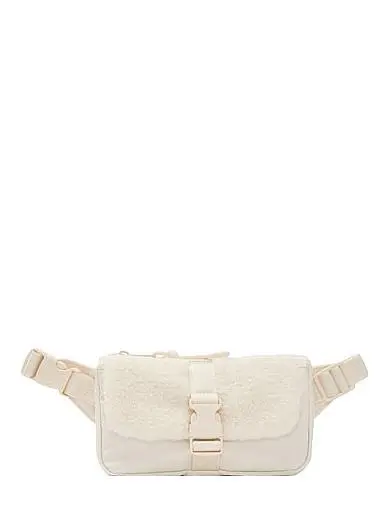 Pink Nylon Convertible Sling Bag - Beige