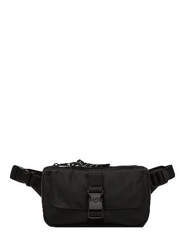 Pink Nylon Convertible Sling Bag - Black