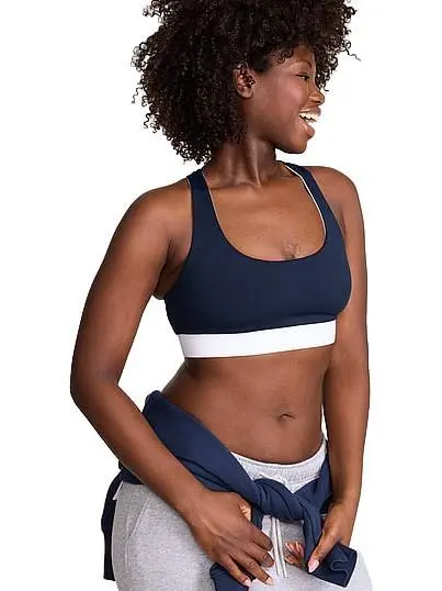 Pink Relay™ Racerback Sports Bra - White,ivory