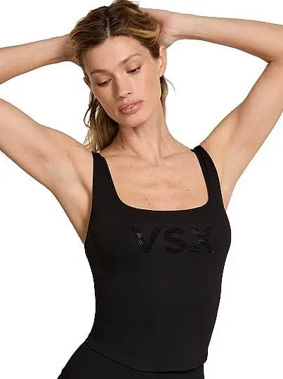 Victoria's Secret Vsx Elevate™ Diamanté Flex Tank Top - Black