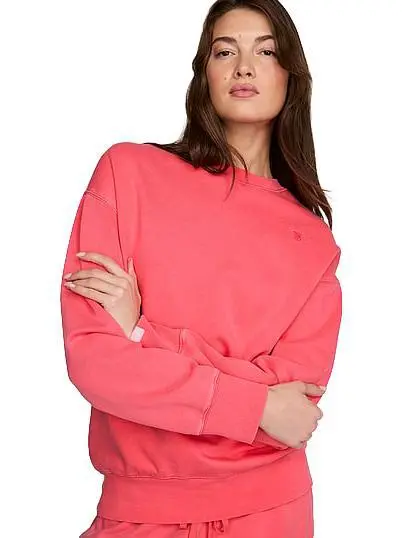 Victoria's Secret Effortless Fleece Crewneck Sweatshirt - Pink