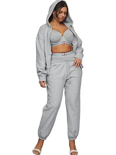Victoria's Secret Angel Essentials Iconic Fleece Relaxed Jogger Sweatpant - Grey