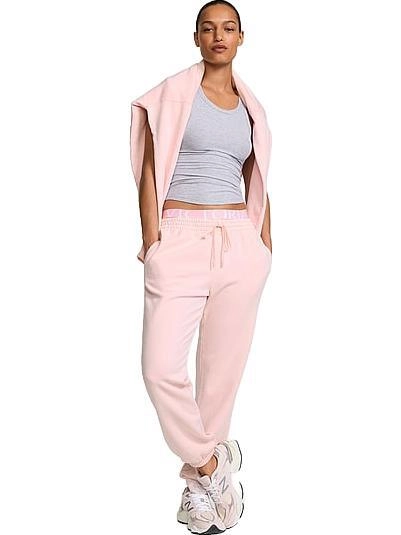 Victoria's Secret Angel Essentials Iconic Fleece Relaxed Jogger Sweatpant - Pink