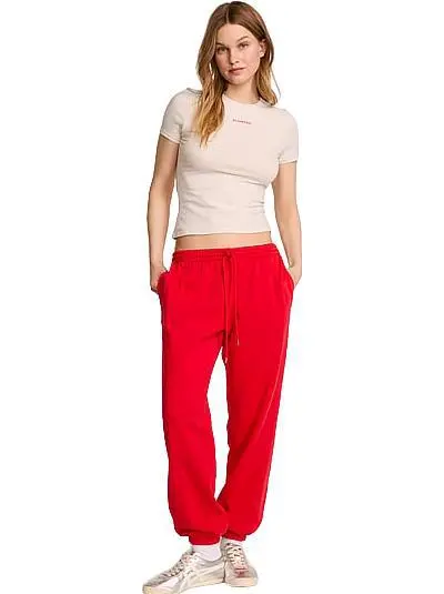 Victoria's Secret Angel Essentials Off-duty Fleece Jogger - Red