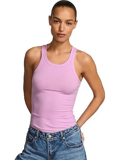 Victoria's Secret Vs Iconic Rib Racerback Tank Top - Purple