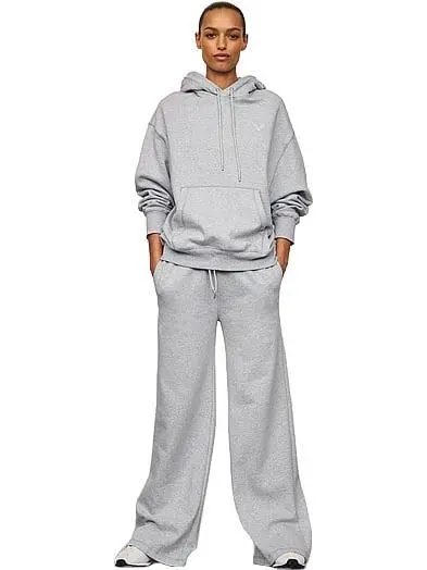 Victoria's Secret Angel Essentials Effortless Fleece Wide-leg Sweatpants - Grey