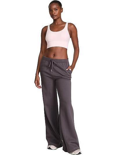 Victoria's Secret Angel Essentials Fleece Wide-leg Sweatpant - Grey