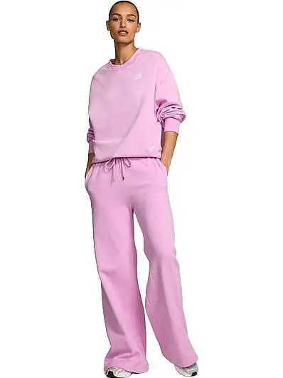 Victoria's Secret Angel Essentials Effortless Fleece Wide-leg Sweatpants - Purple
