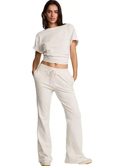 Victoria's Secret Terry Flare Sweatpant - Beige