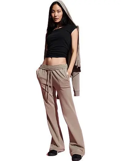 Victoria's Secret Angel Essentials Off-duty Terry Flare Sweatpant - Beige